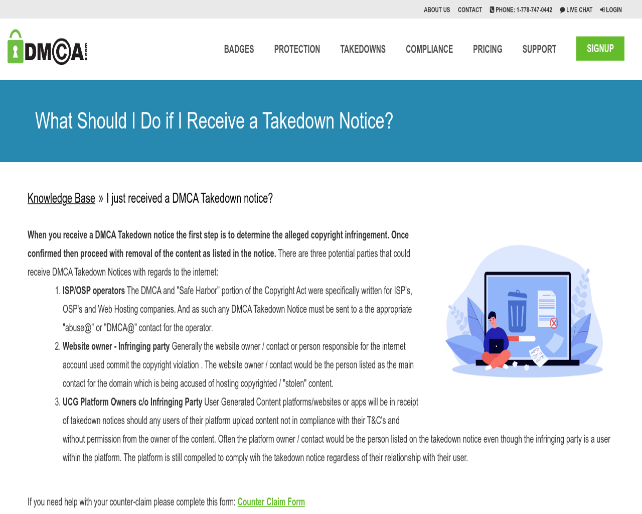 I just received a DMCA Takedown notice? I just received a DMCA Takedown notice?